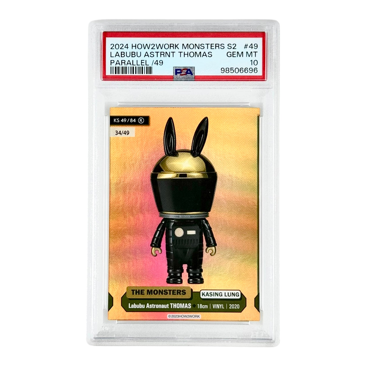 Labubu 2024 How2work Monsters Series 2 34/49 #KS49 PSA 10 – Yamacardo