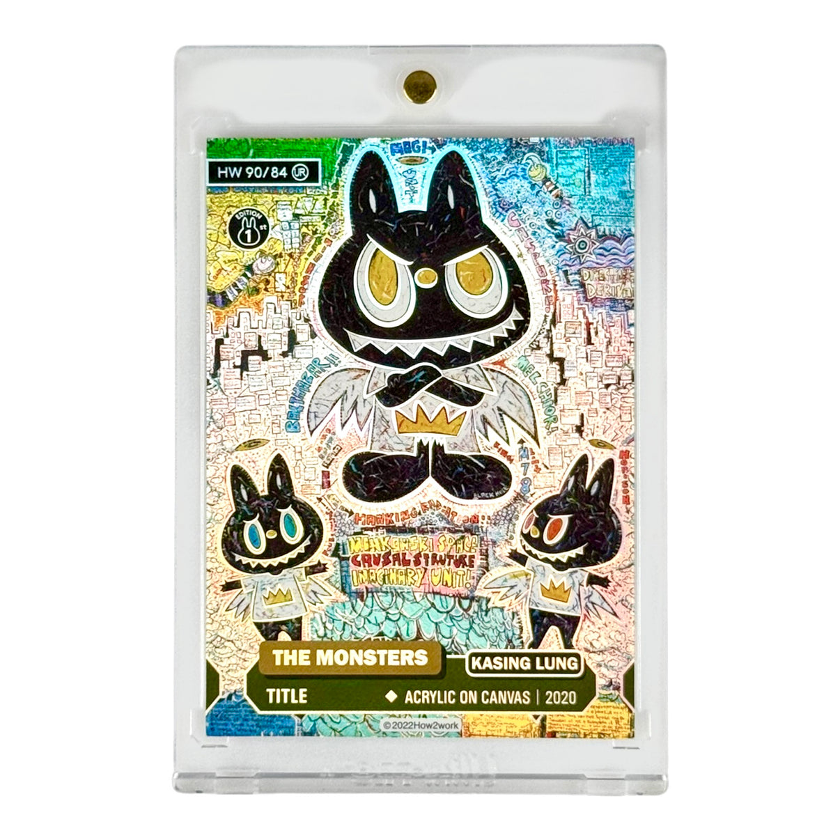 Labubu How2work The Monster Series 1 Trading Collectible Card #90 UR ...