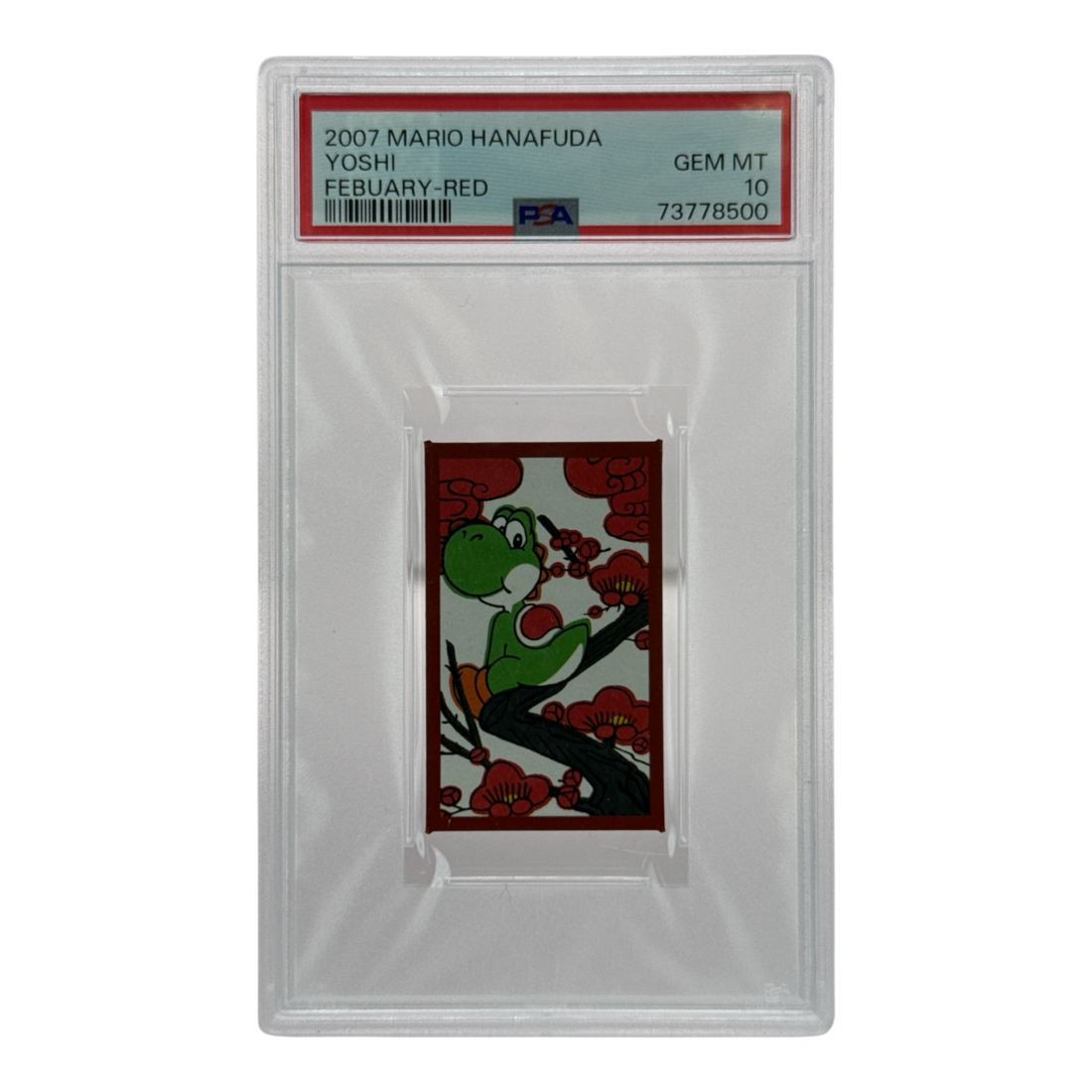 Yoshi 2007 Mario Hanafuda Feb Red PSA 10 – Yamacardo