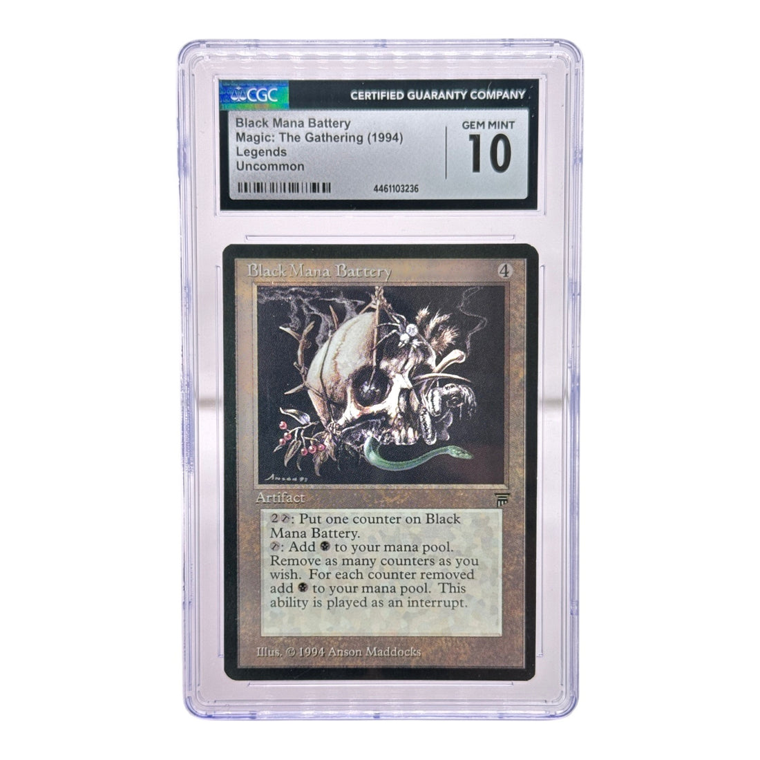 Magic The Gathering 1994 Legends Black Mana Battery CGC 10 – Yamacardo