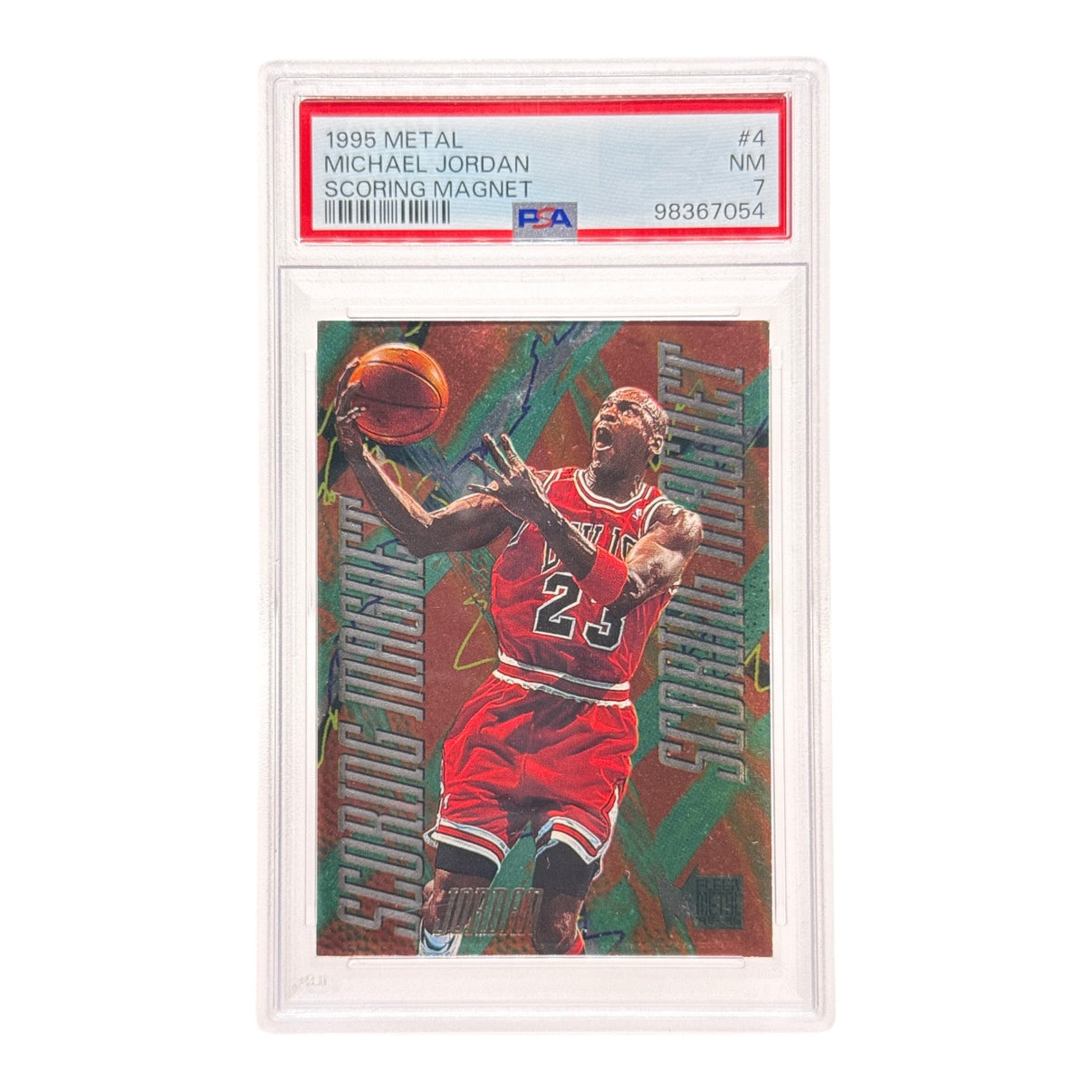 Michael Jordan 1995 Fleer Metal Scoring Magnet #4 PSA 7 – Yamacardo