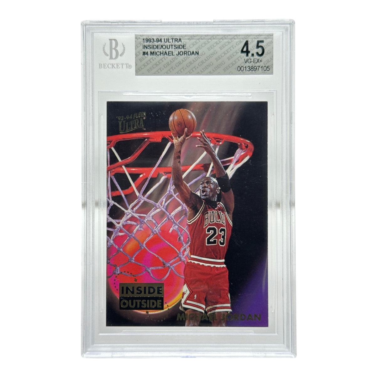 Michael Jordan 1993-94 Ultra Fleer Inside Outside BGS 4.5 No Sub Grade ...